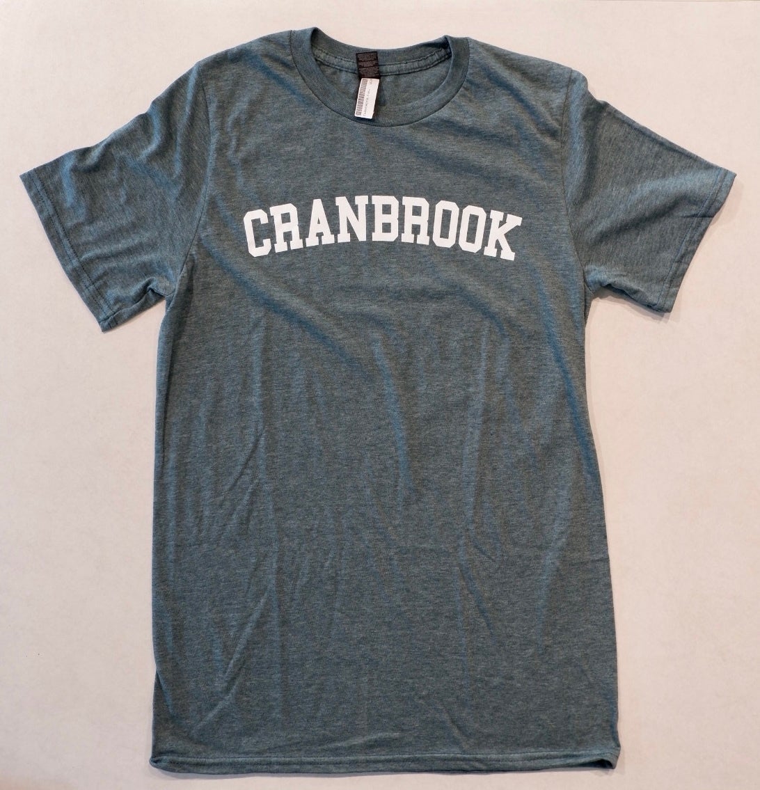 Cranbrook College Letter T-shirt in Dark Green | Cranbrook Art Museum Store